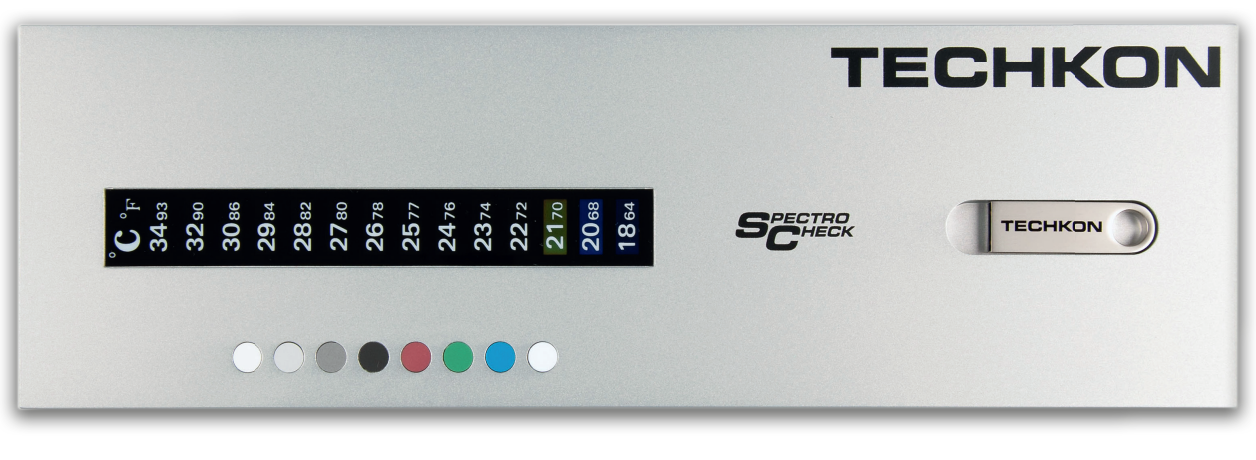 Comprobación instrumentos de medición de color Techkon